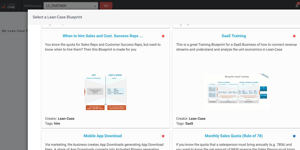 Lean-Case · Business Plan Tool - all Planning and Tracking without Excel