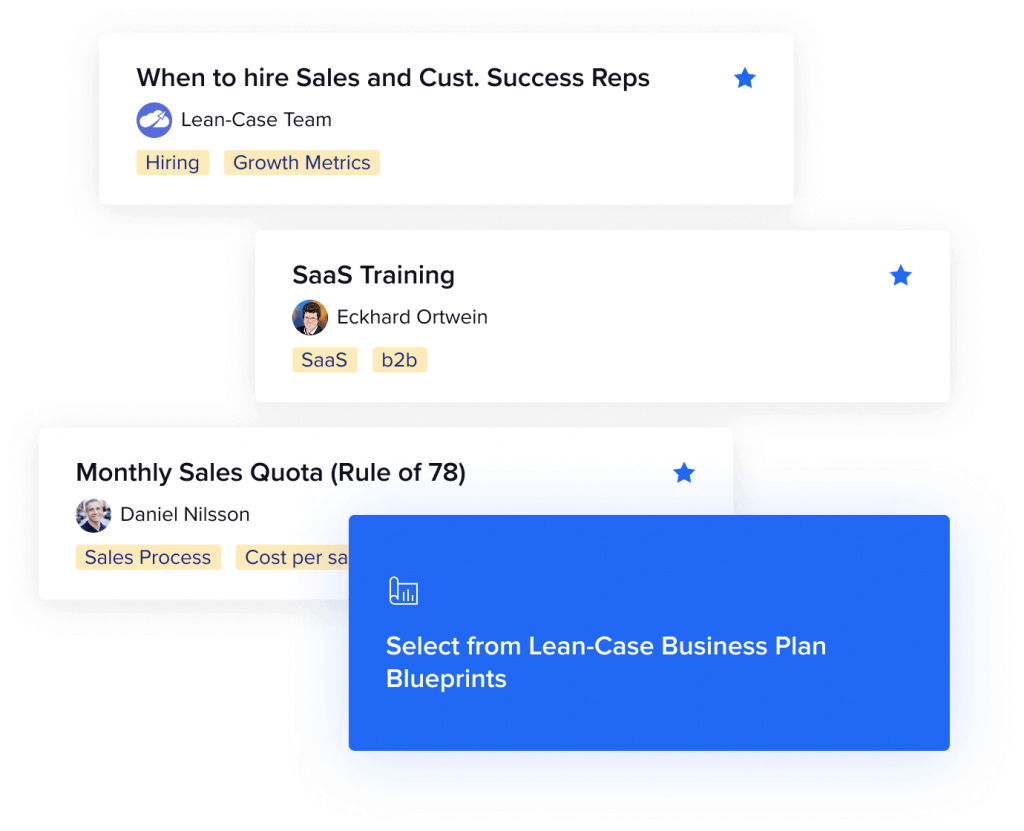 Lean-Case · Business Plan Tool - all Planning and Tracking without Excel